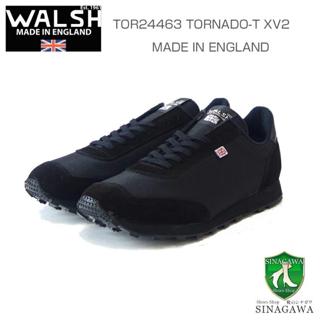 WALSH ウォルシュ TOR24463（ユニセックス） TORNADO-T XV2 カラー：ブラック（英国製） スエード＆ポリエステルのランニングスニーカー  「靴」