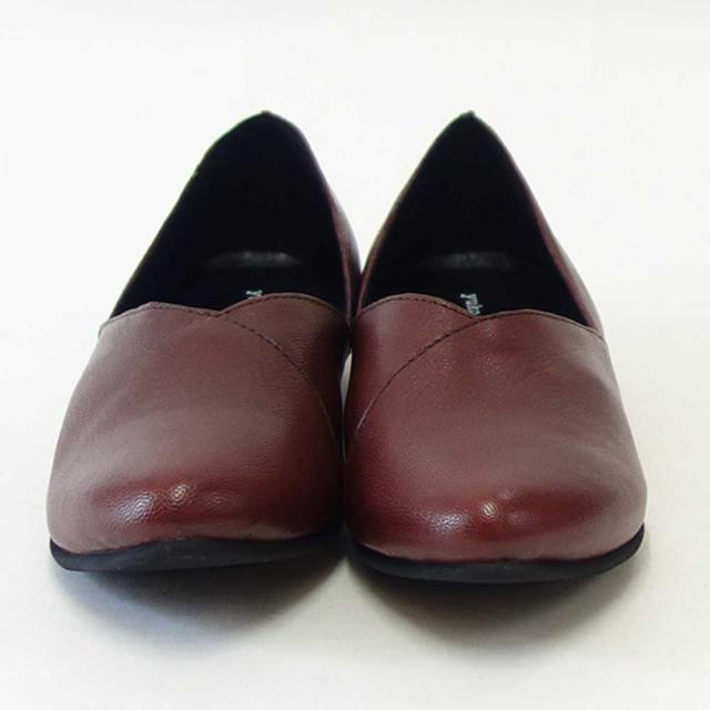 【SALE】 ユーコ イマニシ yuko imanishi +   76149 レッドブラウン 甲深 Vカット フラット スリッポンシューズ  展開サイズ 23cm 23.5cm 24cm「靴」