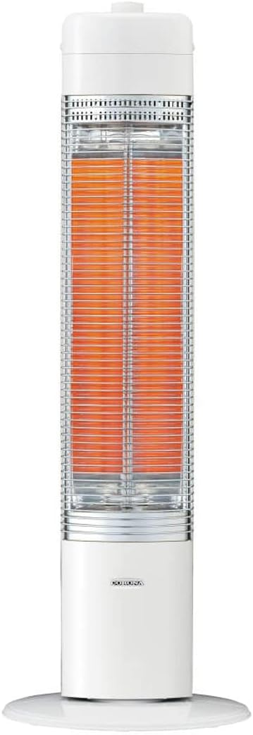 CORONA(コロナ) 遠赤外線 カーボンヒーター 【日本生産】 速暖 「スリムカーボン」 左右首振り タイマー機能 温度調節10段階 ホワイト DH-C91A3(W)