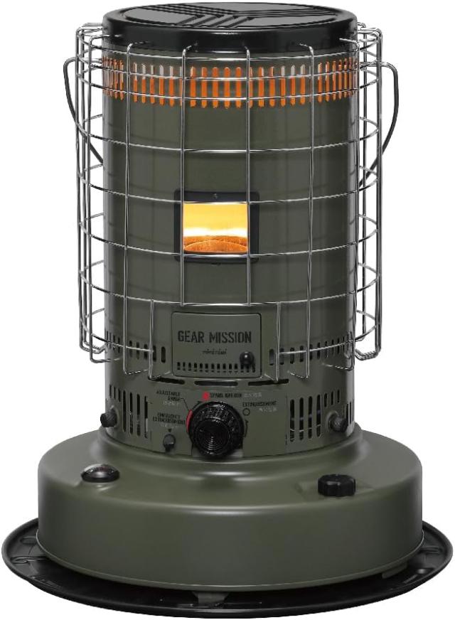 【トヨトミ】 対流形 石油ストーブGEAR MISSION KS-GE67(G)オリーブ色 日本製 【コンクリート】24畳/【木造】17畳