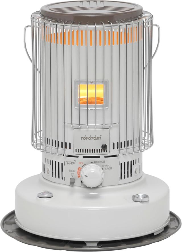 【トヨトミ】対流形 石油ストーブ 高火力 遠赤外線 二重タンク構造 KS-67H(W) ホワイト 防災 日本製 木造（戸建）17畳まで（28.0？）コンクリート（集合）24畳まで（39.5？）