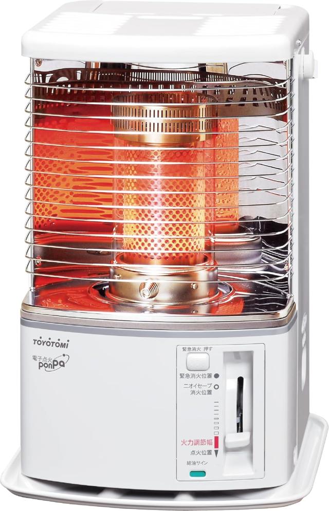 【トヨトミ】反射形 石油ストーブ RS-H2924 ホワイト キャリングハンドルタイプ 木造（戸建）8畳まで（13.0？）コンクリート（集合）10畳まで（16.5？）