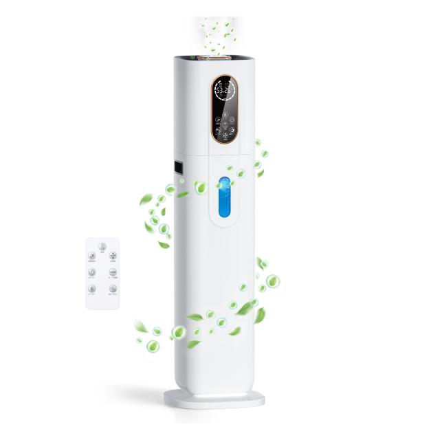 加湿器 大容量 9L【2025年改良モデル & AI知能恒湿】 加熱式 超音波式 5重除菌浄化 マイナスイオン 空気清浄 6段階加湿量調節 吹出口360°調整 自動湿度調整 タイマー機能 静音 省エネ アロマ対応 上から給水 銀イオン抗菌素材 次亜塩素酸水対応 空焚き防止水漏れ防止 乾燥防