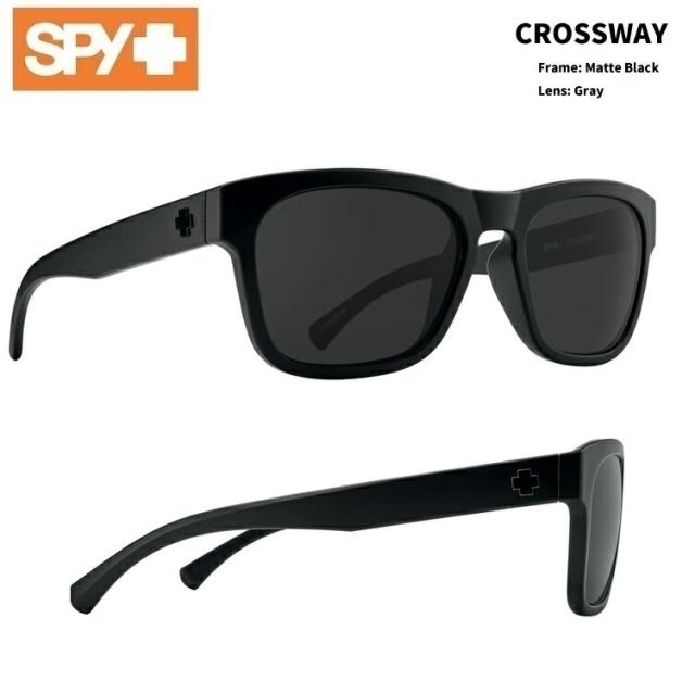 SPY OPTIC スパイ 【 CROSSWAY  】 【  Matte Black - Gray Lens 】 偏向レンズ ！ 送料無料！！スパイサングラス正規品