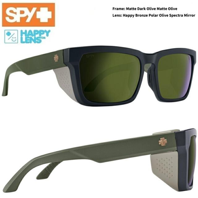 ■SPY OPTIC スパイ 【 HELM TECH ヘルムテック】HAPPY LENS【  Matte Dark Olive Matte Olive - Happy Bronze Polar Olive Spectra Mirror 】サイドパーツ取り外し可　偏向レンズ ハッピーレンズ　送料無料！！スパイサングラス正規品 happylens