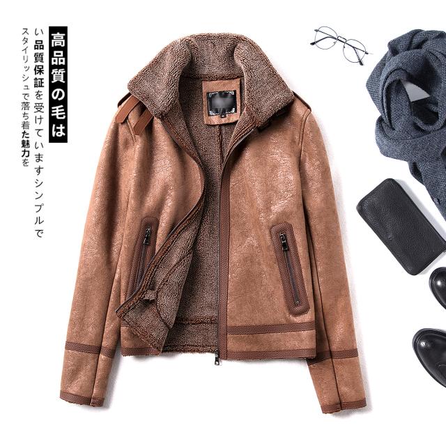 秋冬　革ジャン　メンズ　レザージャケット　裏起毛　アウター ビンテージ メンズジャケット　バイクジャケット　ライダースジャケット　メンズ革ジャン お兄系