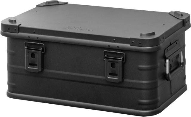 新品 FIELDOOR アルミ コンテナ ボックス 蓋付き 【マットブラック】 収納ボックス フタ付き 収納ケース 収納BOX おしゃれ 道具入れ ストッカー 軽量 スタッキング BOX アウトドア キャンプ 収納箱 テーブル [Sサイズ]