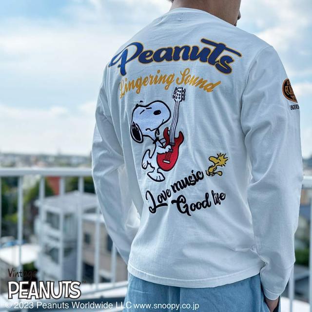 SNOOPY/スヌーピー メンズ 長袖Tシャツ（ロンT） FLAGSTAFF フラッグスタッフ PEANUTS ピーナッツ キャラクター アメカジ レディース 刺繍 送料無料
