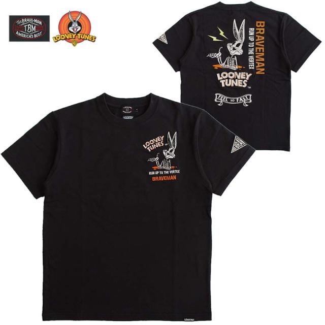 Looney Tunes ルーニー・テューンズ 半袖Tシャツ メンズ レディース The BRAVE-MAN ザ・ブレイブマン トゥイティー/TWEETY/バッグスバニー/キャラクター/アメカジ/刺繍 送料無料