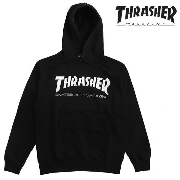 THRASHER/スラッシャー メンズ 裏毛プルオーバーパーカー スウェット カラー：BLACK 日本正規ライセンス商品