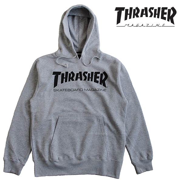 THRASHER/スラッシャー メンズ 裏毛プルオーバーパーカー スウェット カラー：GRAY 日本正規ライセンス商品
