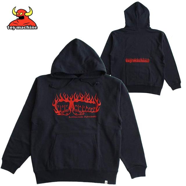 toy machine トイマシーン 裏毛 プルオーバーパーカー スウェット メンズ カラー：NAVY 日本正規ライセンス商品 送料無料