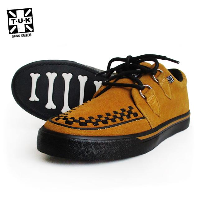 TUK/ティーユーケー メンズ レディース VLKスニーカー 「Mustard Suede Creeper Sneaker」 A3329 スウェード ラバーソール 靴 パンク ロカビリー モッズ 送料無料