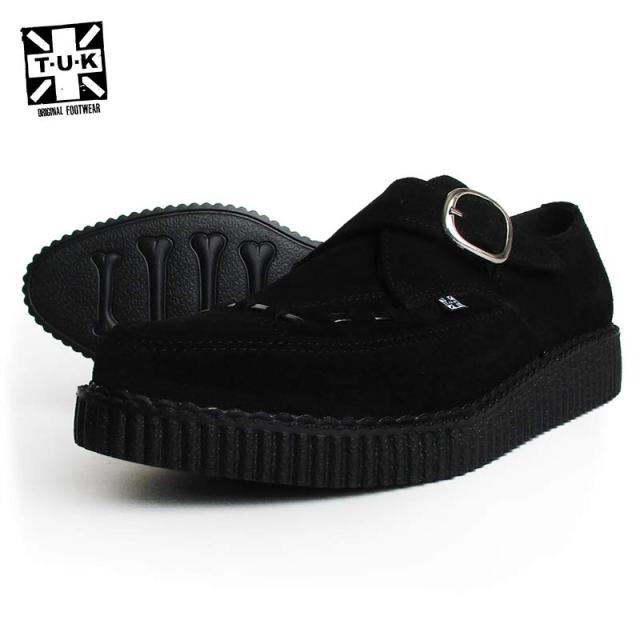 TUK/ティーユーケー ラバーソール/ポインテッドトゥ メンズ 「POINTED TOE CREEPERS」 A8139 新ソール（軽量化）モデル モンクストラップ 靴 スニーカー  厚底 パンク  ロカビリー レディース ファッション モッズ 送料無料