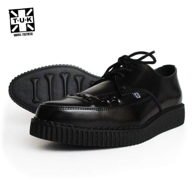 TUK/ティーユーケー ラバーソール/ポインテッドトゥ メンズ 「POINTED TOE CREEPERS」 A8533 新ソール（軽量化）モデル 靴 スニーカー  厚底 パンク  ロカビリー レディース ファッション モッズ 送料無料