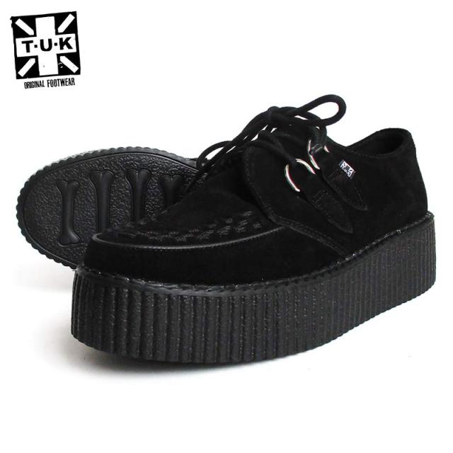 TUK/ティーユーケー ラバーソール 「Black Suede Viva Mondo Creepers」V7757 メンズ レディース スウェード 靴 スニーカー  厚底 パンク  ロカビリー ファッション モッズ 送料無料