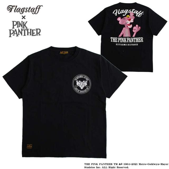 ピンクパンサー Pink Panther 半袖Tシャツ FLAGSTAFF フラッグスタッフ メンズ レディース キャラクター アメカジ 刺繍 送料無料