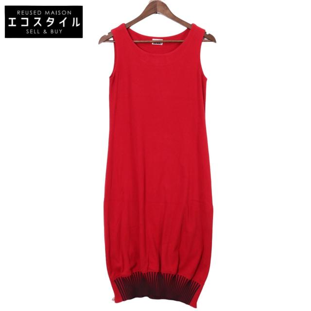 ISSEY MIYAKE イッセイミヤケ ワンピース 2 レッド レディース