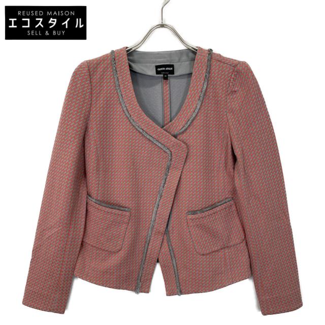 GIORGIO ARMANI ジョルジオアルマーニ ジャケット 40 グレー／オレンジ レディース