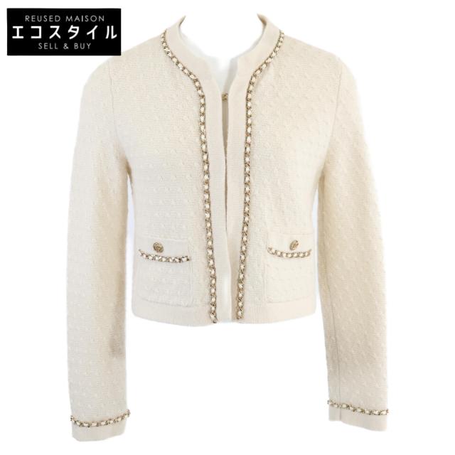 CHANEL シャネル トップス 34 アイボリー/GD金具 レディース