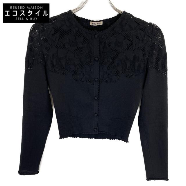 MIUMIU ミュウミュウ トップス 38 ブラック レディース