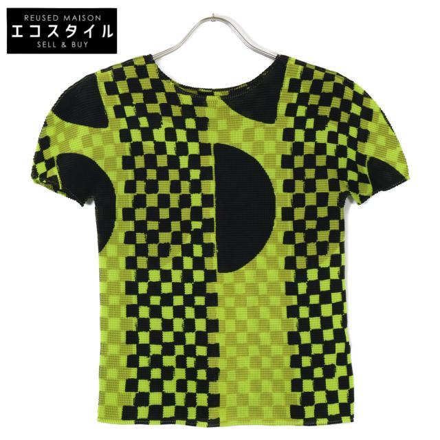 MeISSEYMIYAKE ミーイッセイミヤケ トップス 表記なし グリーン×ブラック レディース