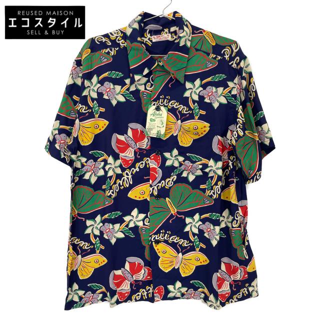 SUN SURF サンサーフ トップス L ネイビー メンズ