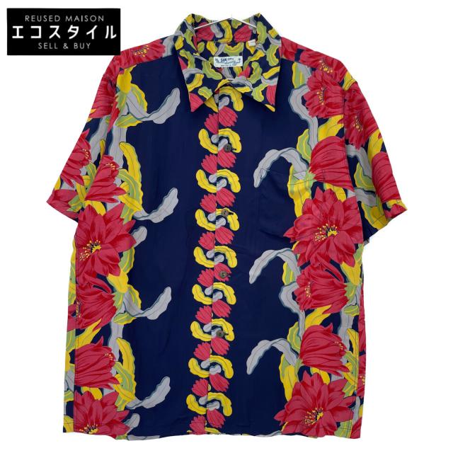 SUN SURF サンサーフ トップス L ネイビー メンズ