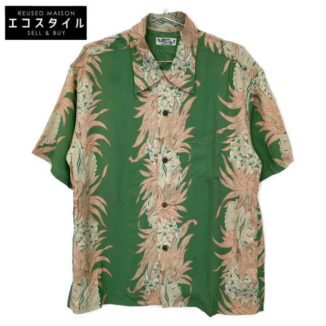 SUN SURF サンサーフ トップス L グリーン メンズ