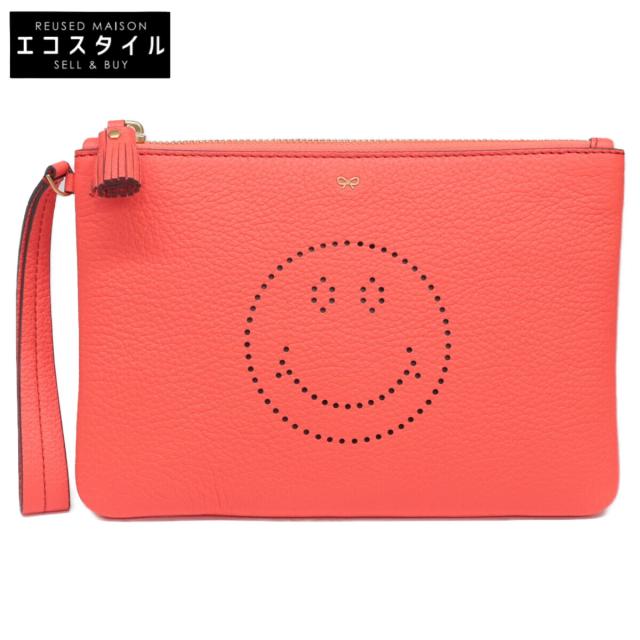 Anya Hindmarch アニヤ ハインドマーチ ポーチ NEON CORAL レディース