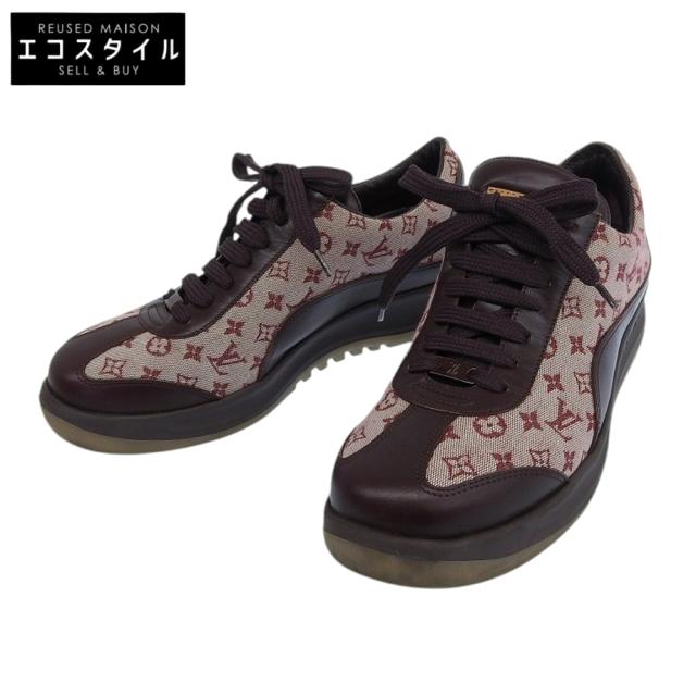 LOUIS VUITTON ルイヴィトン シューズ 37 ブラウン/レッド レディース