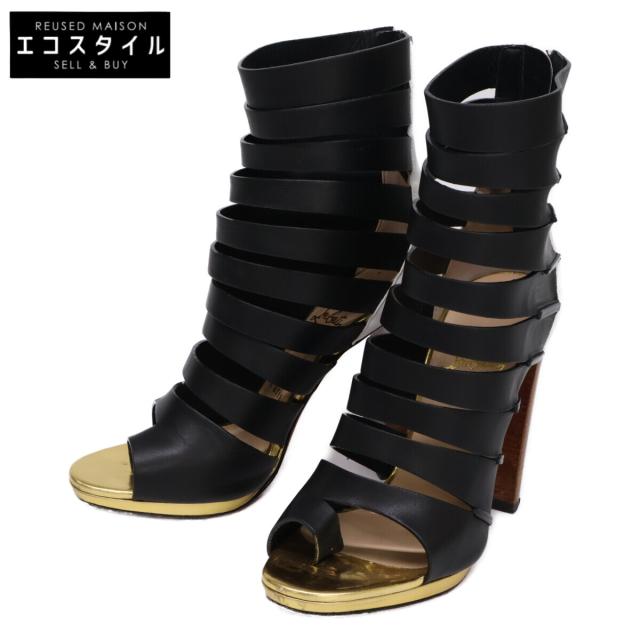 Christian Louboutin クリスチャンルブタン シューズ 35 1/2 ブラック/ホワイト レディース