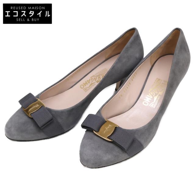 Salvatore Ferragamo サルヴァトーレフェラガモ シューズ 7D グレー/ゴールド レディース
