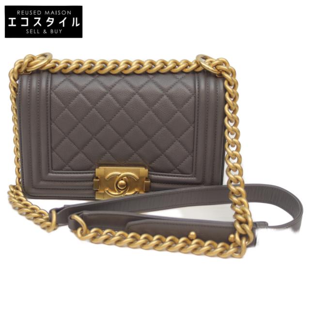 CHANEL シャネル ショルダーバッグ グレー レディース