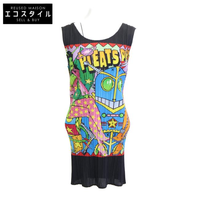 PLEATS PLEASE プリーツプリーズ トップス 4 ブラック/マルチカラー レディース