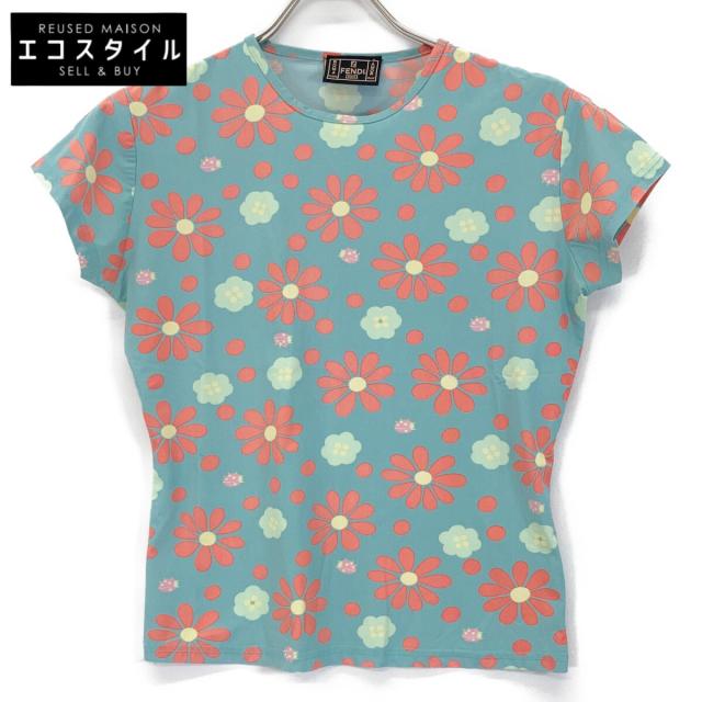 FENDI フェンディ トップス M ブルー オレンジ レディース