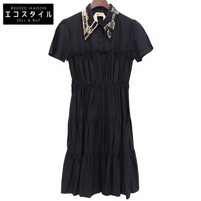 N゜21 ヌメロ ヴェントゥーノ ワンピース 40 ブラック レディース