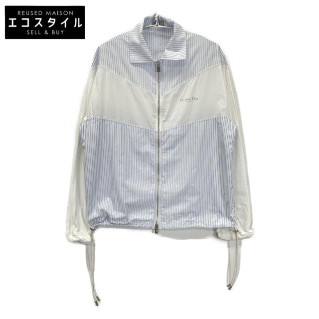 Dior HOMME ディオールオム ジャケット 48 ホワイト ブルー ストライプ メンズ