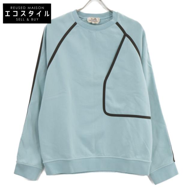 HERMES エルメス トップス L ブルー メンズ