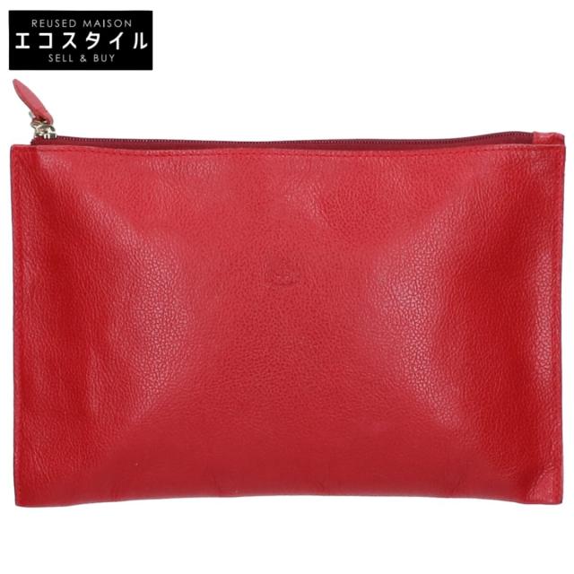 IL BISONTE イルビゾンテ ポーチ レッド レディース