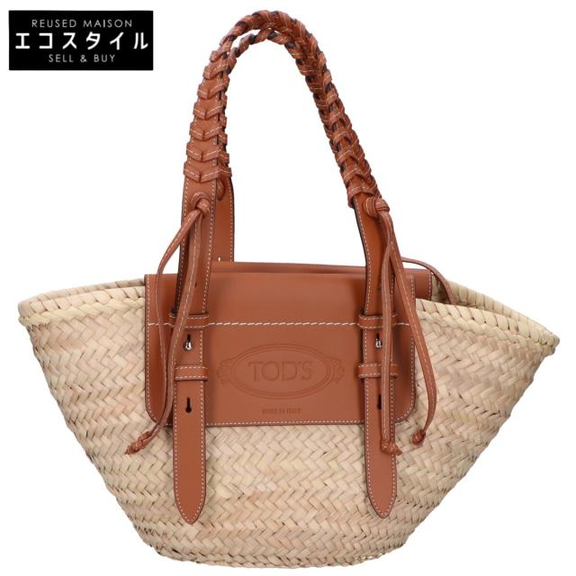 TODS トッズ トートバッグ ナチュラル/ブラウン レディース