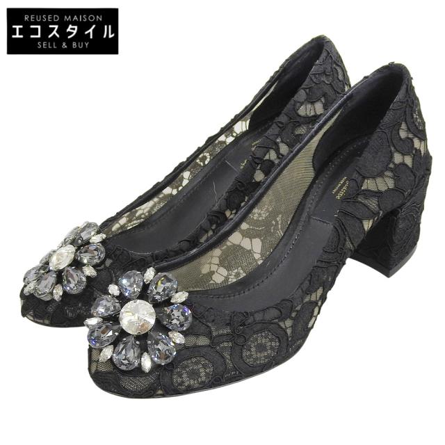 DOLCE&GABBANA ドルチェアンドガッバーナ シューズ 38.5 ブラック レディース