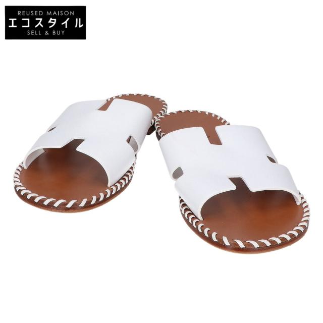 HERMES エルメス シューズ 44 ホワイト メンズ