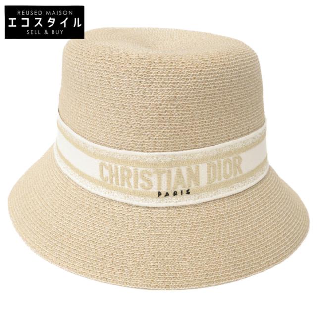 Christian Dior クリスチャンディオール 帽子 57 ベージュ レディース