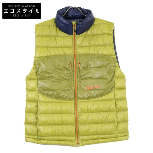 NANGA ナンガ ベスト M イエロー ネイビー メンズ