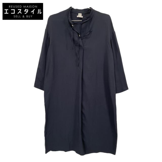 HERMES エルメス ワンピース 34 ネイビー レディース