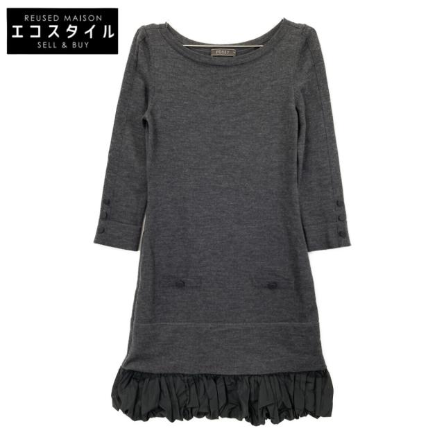 FOXEY フォクシー ワンピース 38 グレー レディース