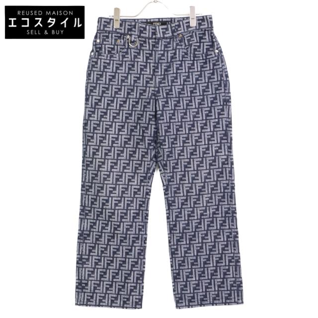 FENDI フェンディ ボトムス 30 ネイビー グレー メンズ