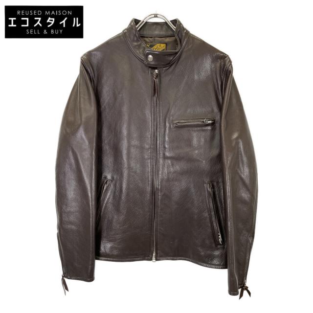 Y2 LEATHER ワイツーレザー ジャケット 38 ブラウン メンズ