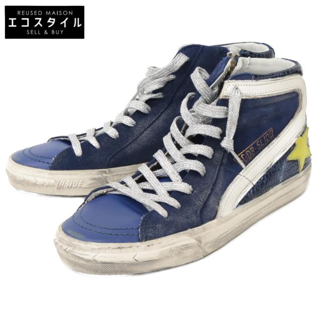 GOLDEN  ゴールデングース シューズ 38 ブルー/イエロースター レディース